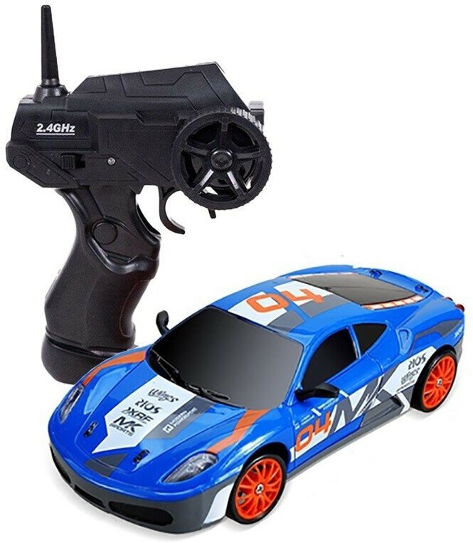 Радиоуправляемая машина для дрифта Ferrari F430 (19 см, 15 км/ч, сменные колеса, фишки) - SC24A09