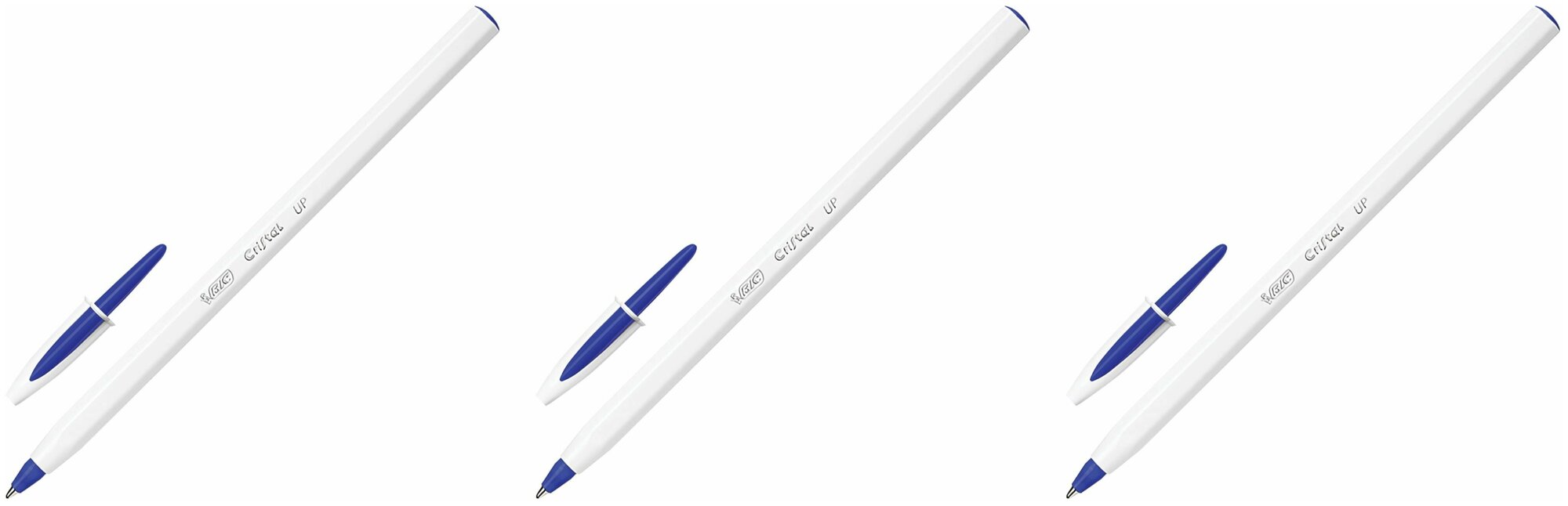 BIC Ручка шариковая неавтоматическая Cristal, синий, 0,32 мм, 3 шт/