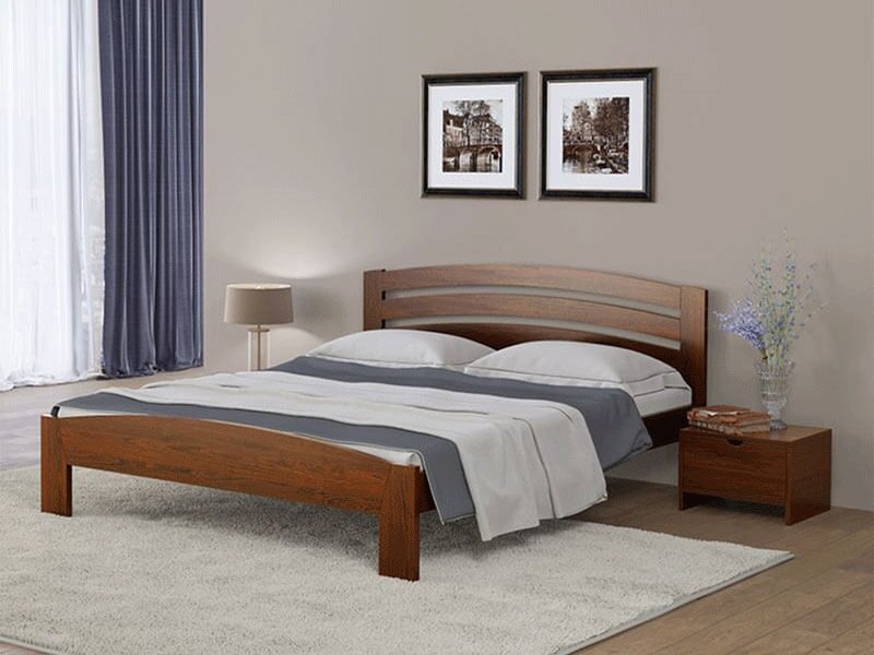 Деревянная кровать из массива сосны Силена, 160х190 см (габариты 170х200 см)