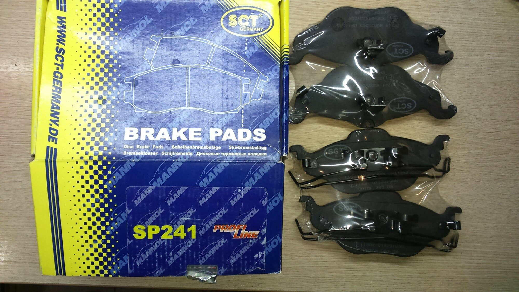 Тормозные колодки передние, SCT SP 241, для Opel Astra G, черные, комплект 4 шт