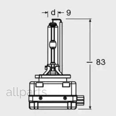 OSRAM 66340 Лампа OSRAM ксеноновая D3S PK32D-5 35W