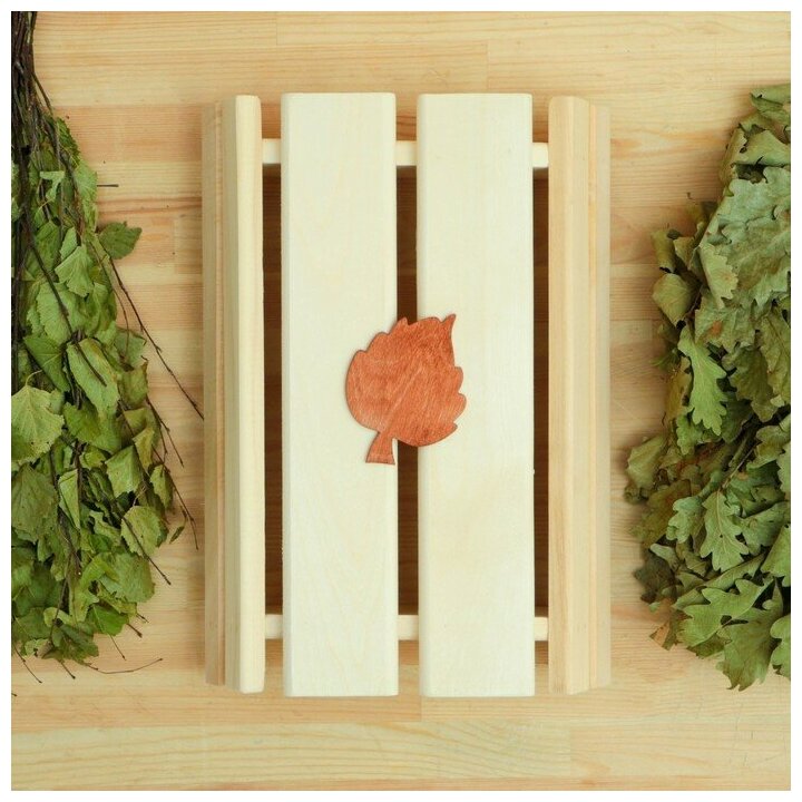 Абажур для бани и сауны «Лист», деревянный, настенный, «Добропаровъ»