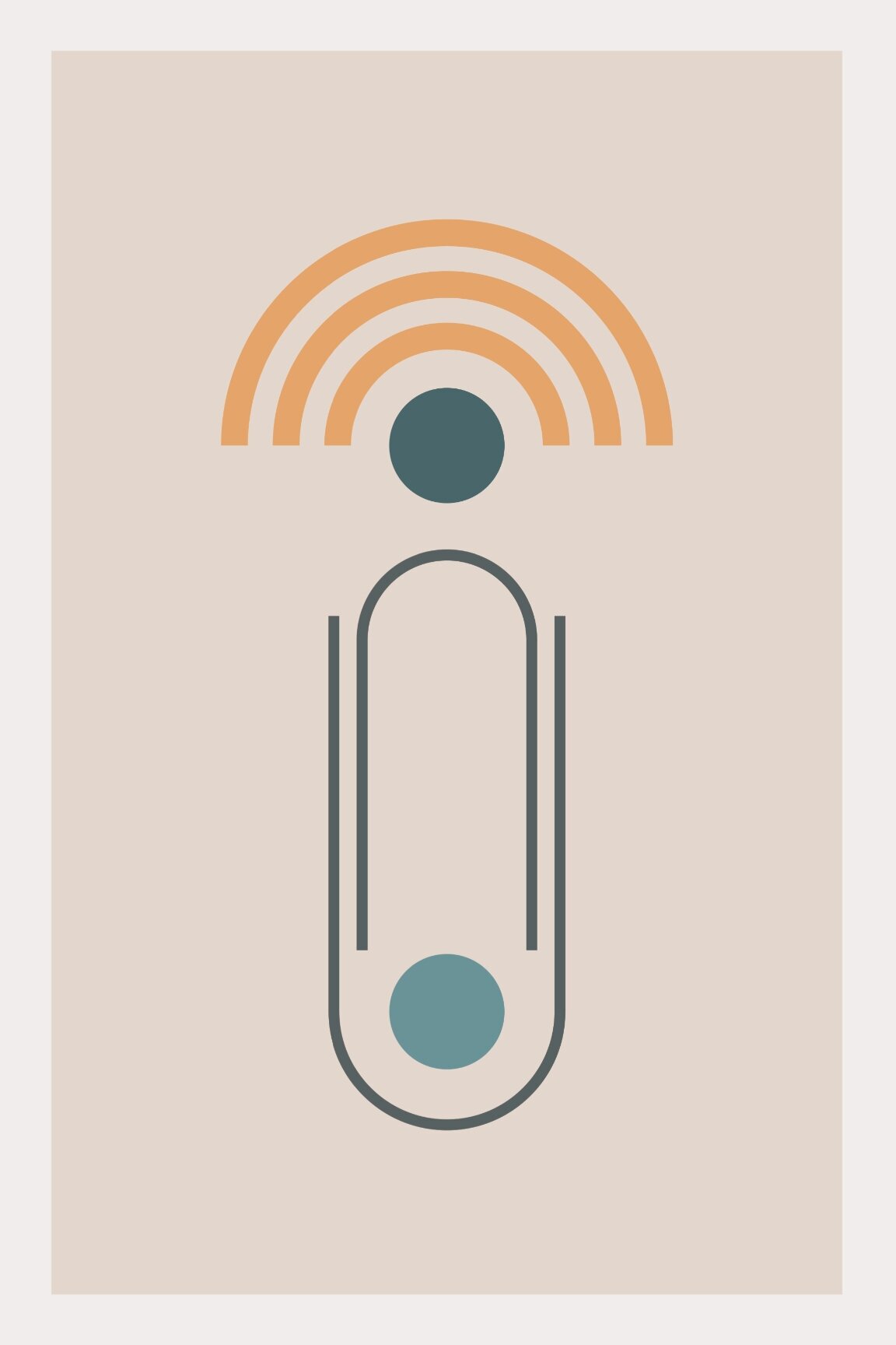 Постер / Плакат / Картина Абстракция Джапанди сканди 50х70 см в подарочном тубусе