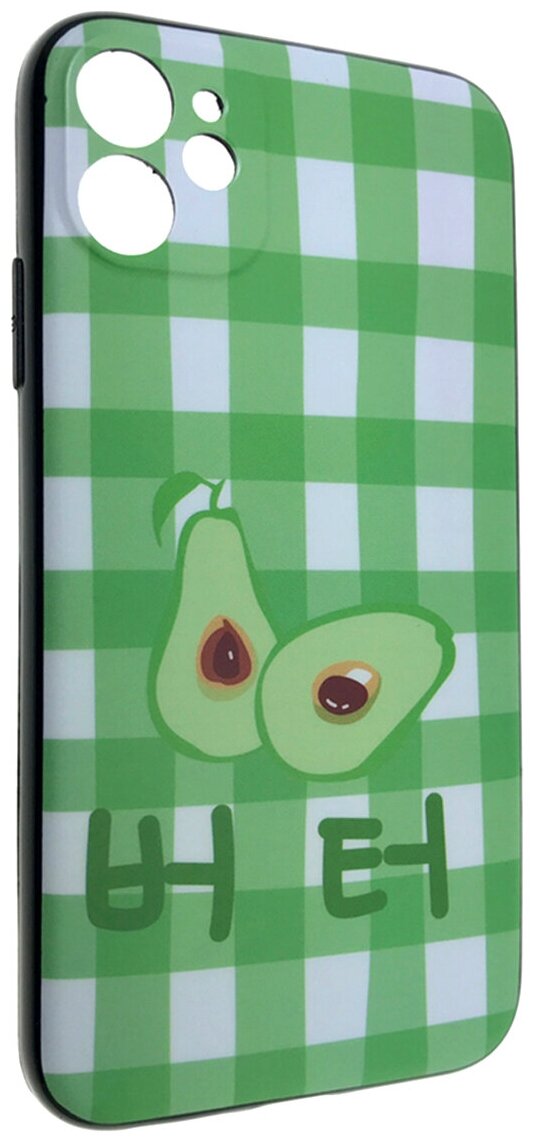 Чехол на смартфон iPhone 11 (6.1) накладка детская силиконовая с закрытыми кнопками с ламинированным прикольным рисунком для ребенка Веселые картинки