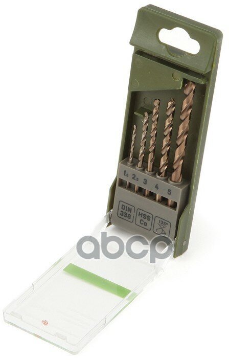 Набор свёрл по металлу Р6М5К5 (1.5 2.5 3 4 5 мм) 5 шт. Дело Техники арт. 211205