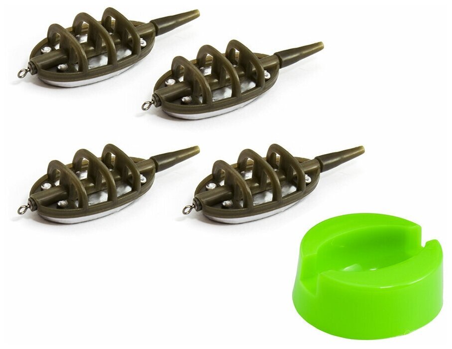 Набор кормушек методных с пресс-формой MIFINE 4+1 15,24,34,40гр/ набор флэтов/ снасть фидерная