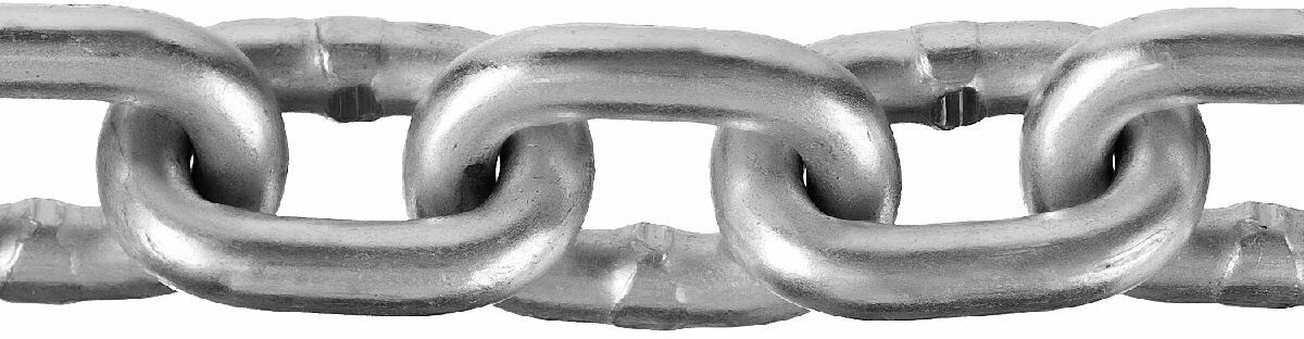 Короткозвенная цепь ЗУБР Профессионал диаметр 3 мм длина 120 м рабочая нагрузка 0,75 кН разрушающая нагрузка 2,8 кН