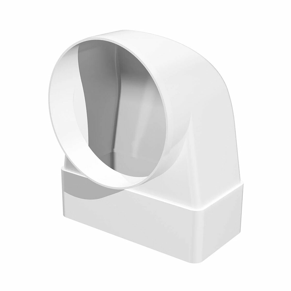 Соединитель плоского воздуховода с круглым Era, пластик, 204 x 60/d 160 мм