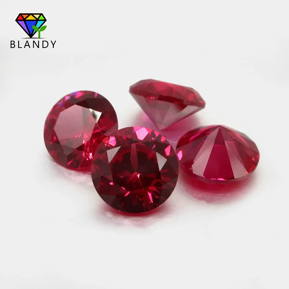 Синтетические бусины QINGYIGEM, красный рубин, 2.0-6.0 мм Бордовый, 3.0mm-100pcs, Ruby Red Corundum