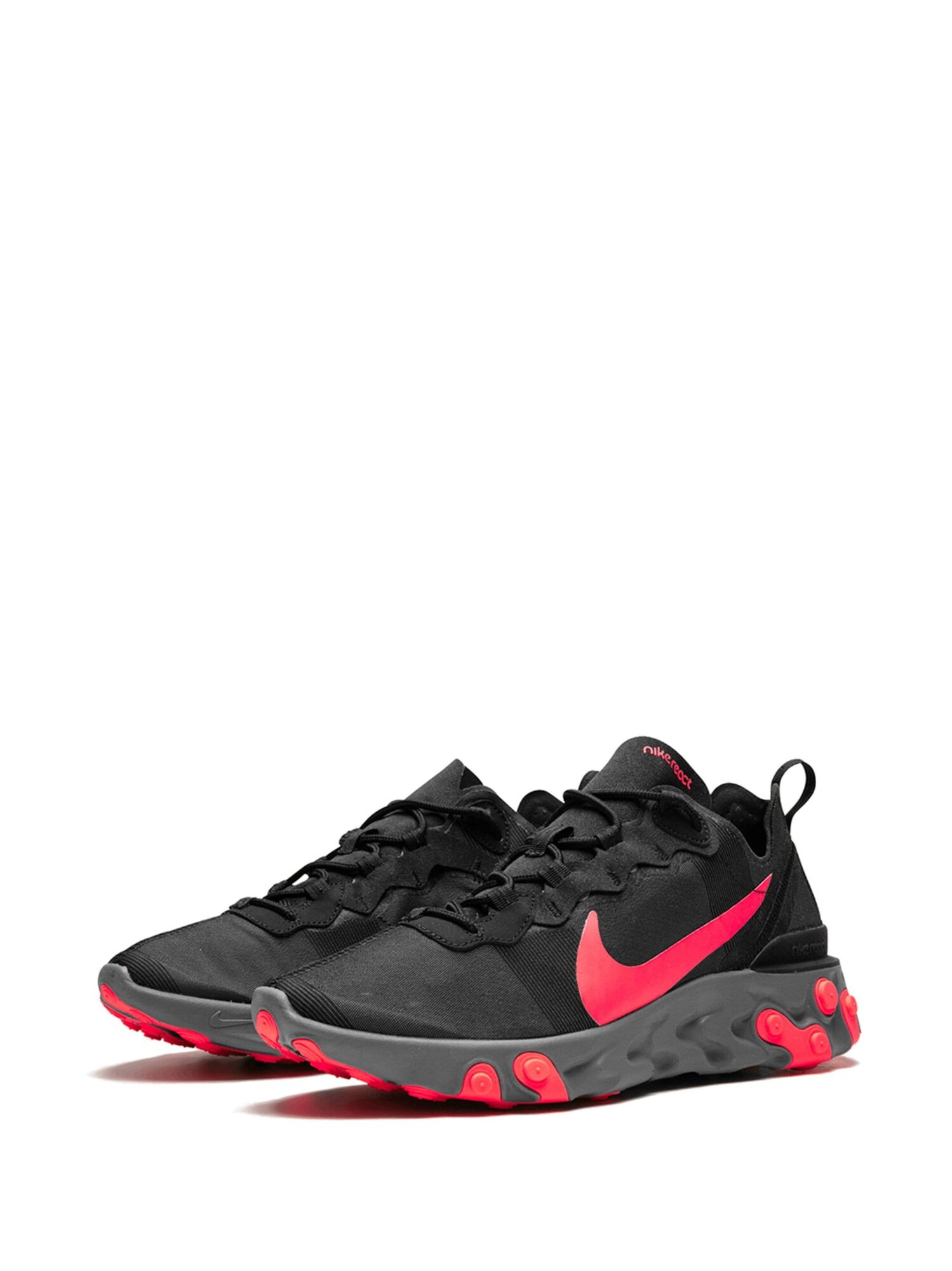 Кроссовки NIKE React Element 55, размер 13.5 US, black/black — фото 1