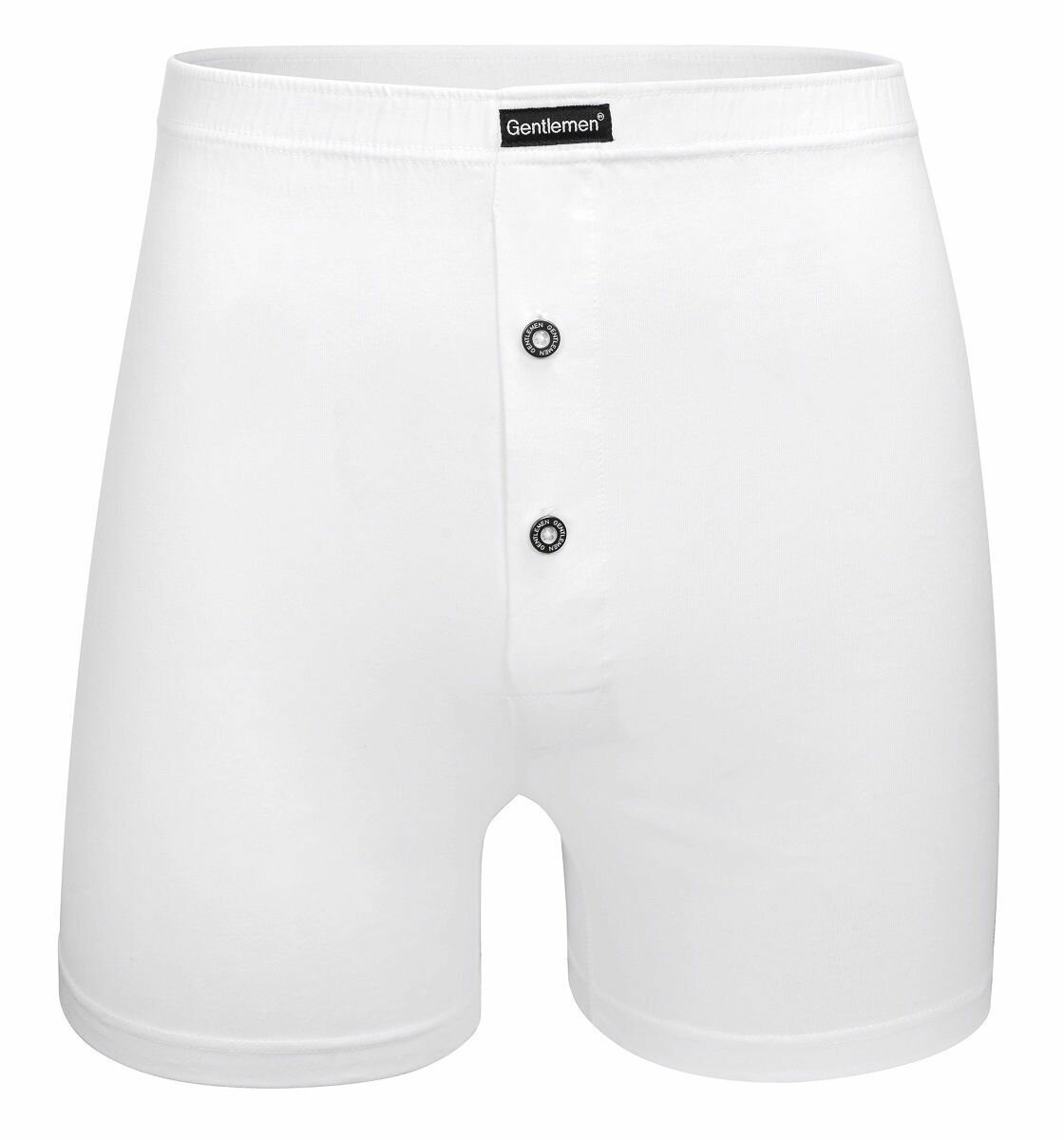 Мужские трусы-боксеры Gentlemen: 100% хлопок, размер XXXL, белый, 2 пуговицы, комфорт