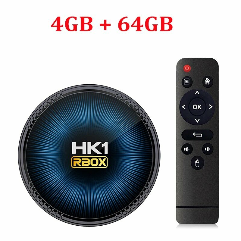 CIDOO HK1 RBOX W2 ТВ бокс Android 11 2/4 ГБ 16/32/64 ГБ Европейская вилка (EU Plug), 4G 64G TV BOX