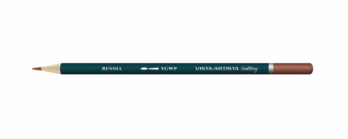 Карандаш акварельный художественный 6 шт."VISTA-ARTISTA" "Gallery" VGWP заточенный 716 Марс оранжевый (Mars orange)