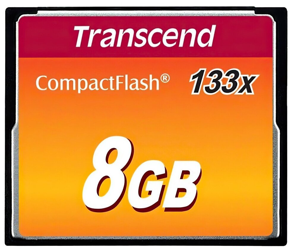 Карта Памяти CF 8Gb Transcend 133X (45/20 Mb/s) TS8GCF133