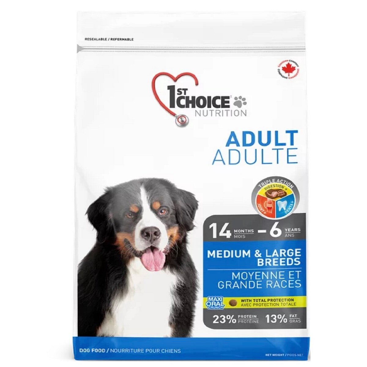 1ST CHOICE корм сухой для собак средних и крупных пород курица 15кг