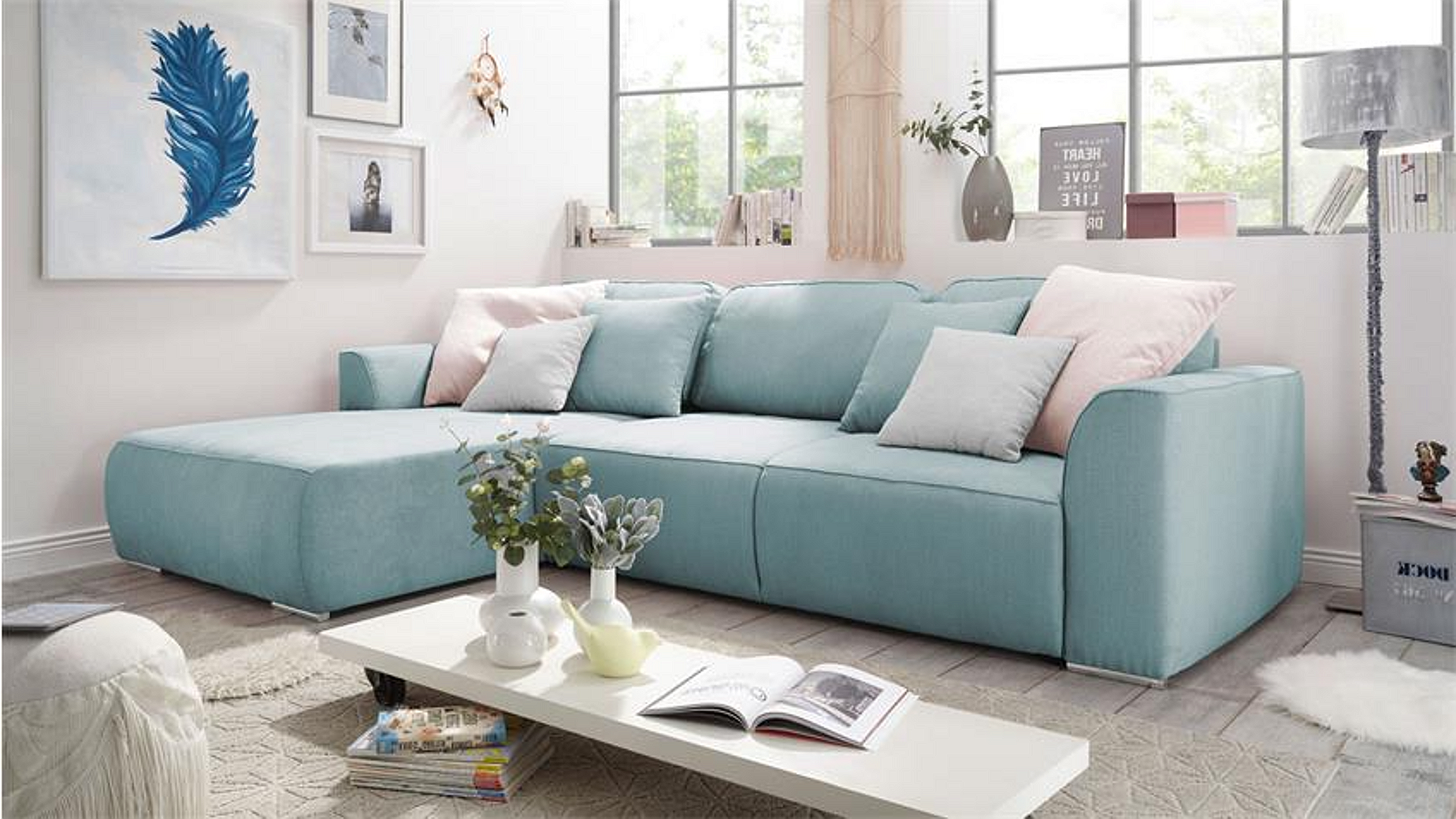 Диван угловой Harizma Mebel Париж мод8, модульный, еврокнижка, двухместный, с ящиком для белья