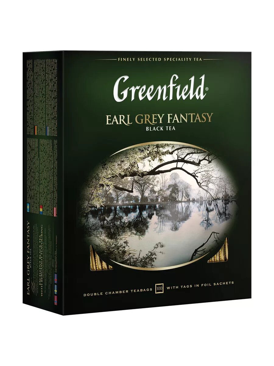 Чай черный Earl Grey Fantasy, в пакетиках, 100 шт