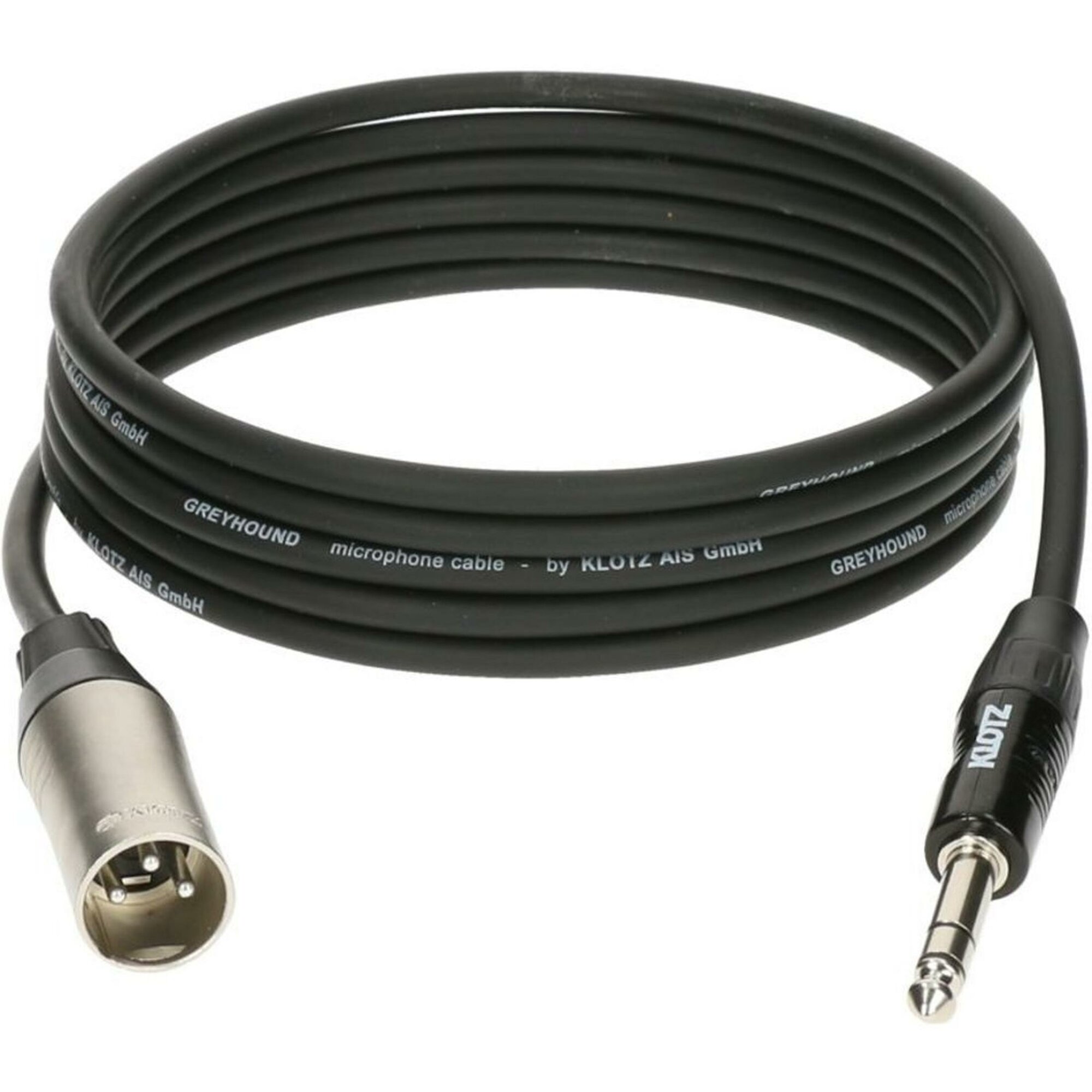 Аудио кабель XLR (папа) на 6.35 мм jack TRS 3m / KLOTZ GRG1MP03.0 / джек акустический аудио кабель