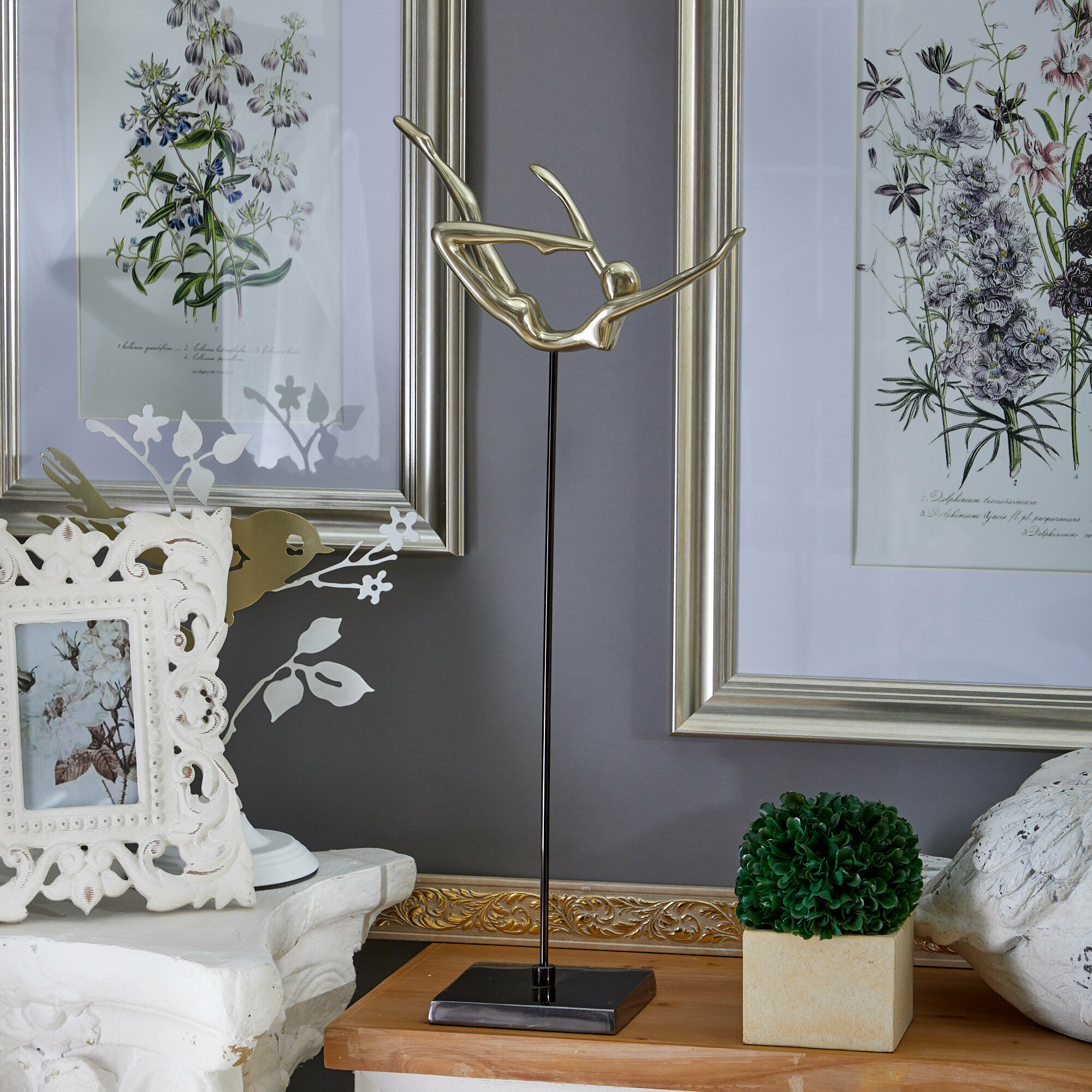 48444 Фигурка "Девушка" 25 x 13 x 62см, алюминий/сталь, Glasar