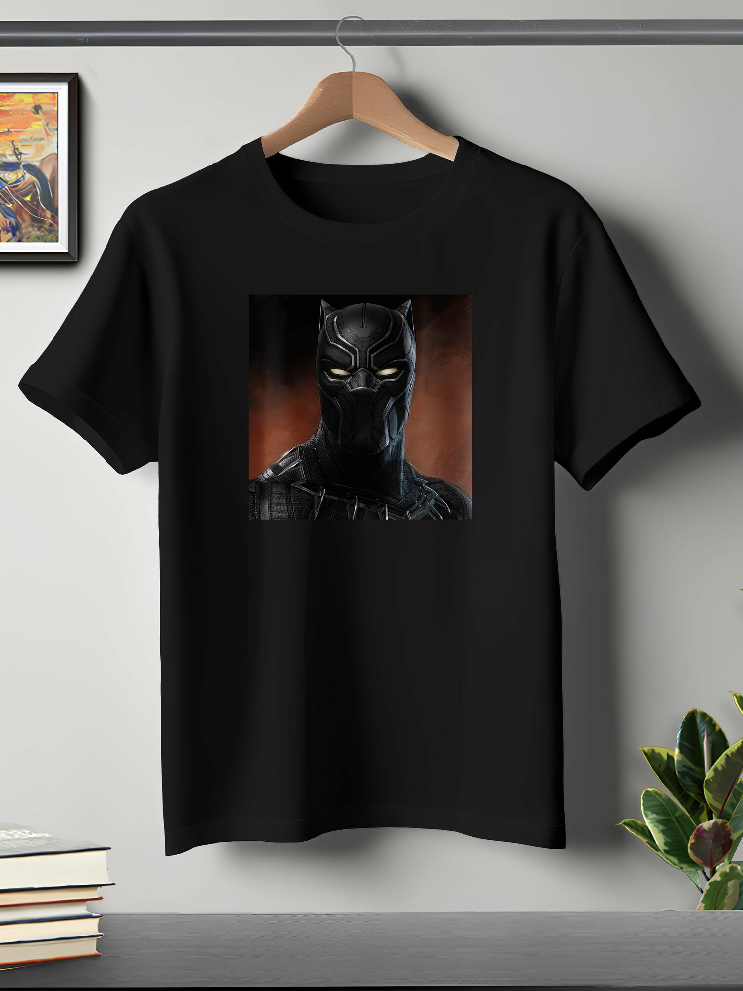 Футболка ONEQ унисекс 56-58 (3XL) размер с принтом Черная Пантера, черная