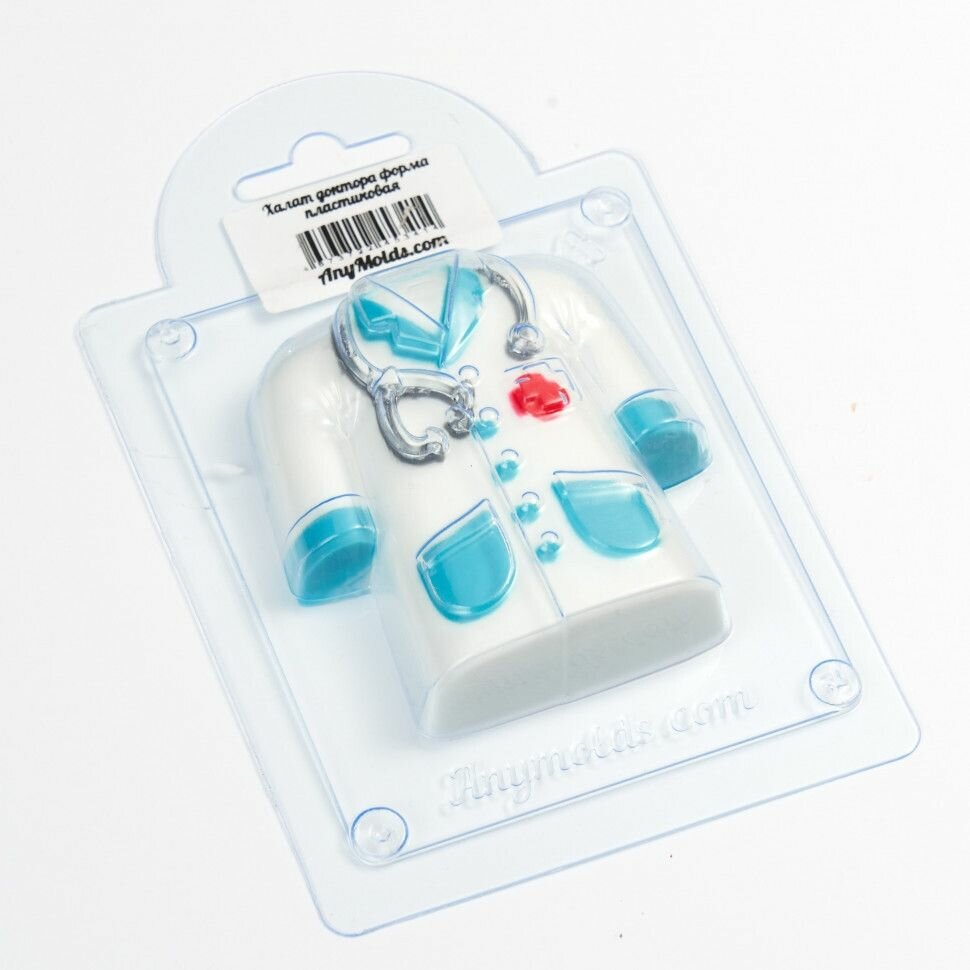 Формочка для мыла, шоколада, мармелада: Халат доктора форма пластиковая Молд из толстого пластика