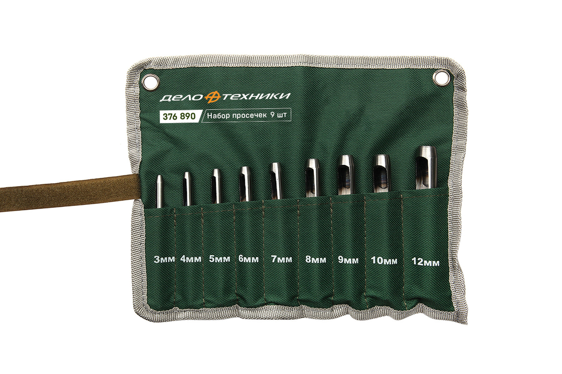 Набор просечек Дело Техники (Ø 3 - 12 мм), 9 предметов, 376890