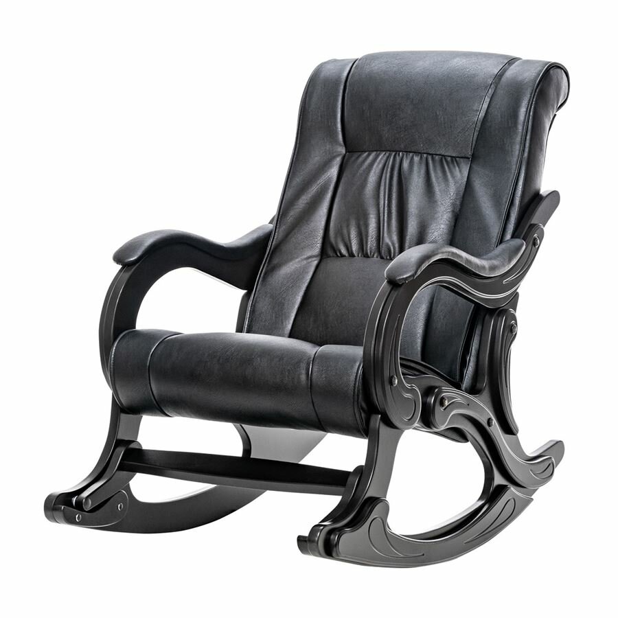 Кресло-качалка Сенатор 77 (Венге / к/з Марвел черный)