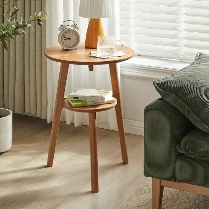 Приставной столик Двухслойный диван из импортного скандинавского дуба креативной формы, приставной столик, 42х42х60 см