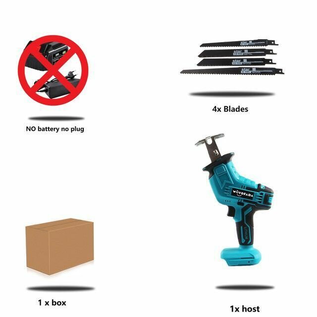 Аккумуляторная 4000 об./мин. 18 в электрическая сабельная пила Без АКБ