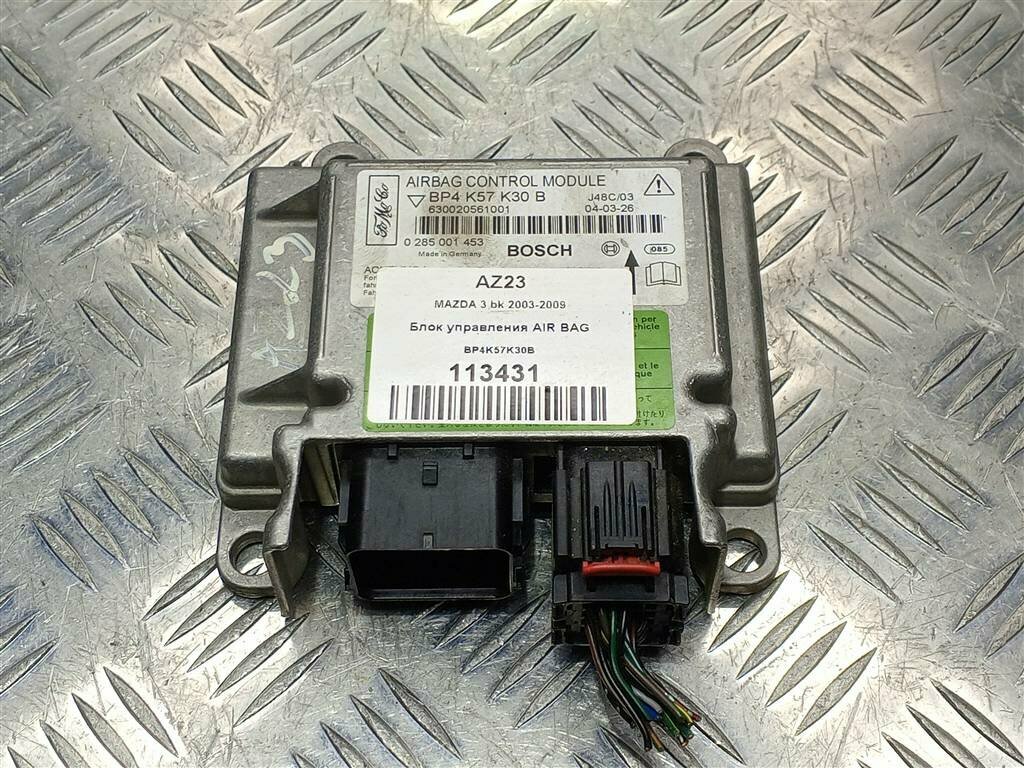 Блок управления SRS (AIR BAG) Б/У для MAZDA 3 BK рестайлинг (2006—2009) BP4K57K30B