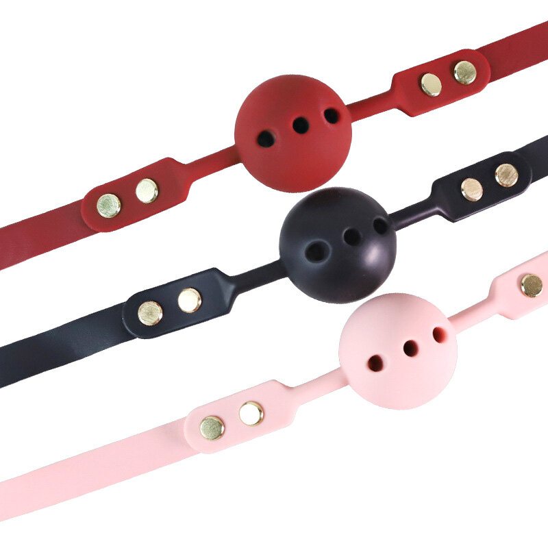 Кляп «Эролайф» с отверстиями для дыхания универсальный, красный