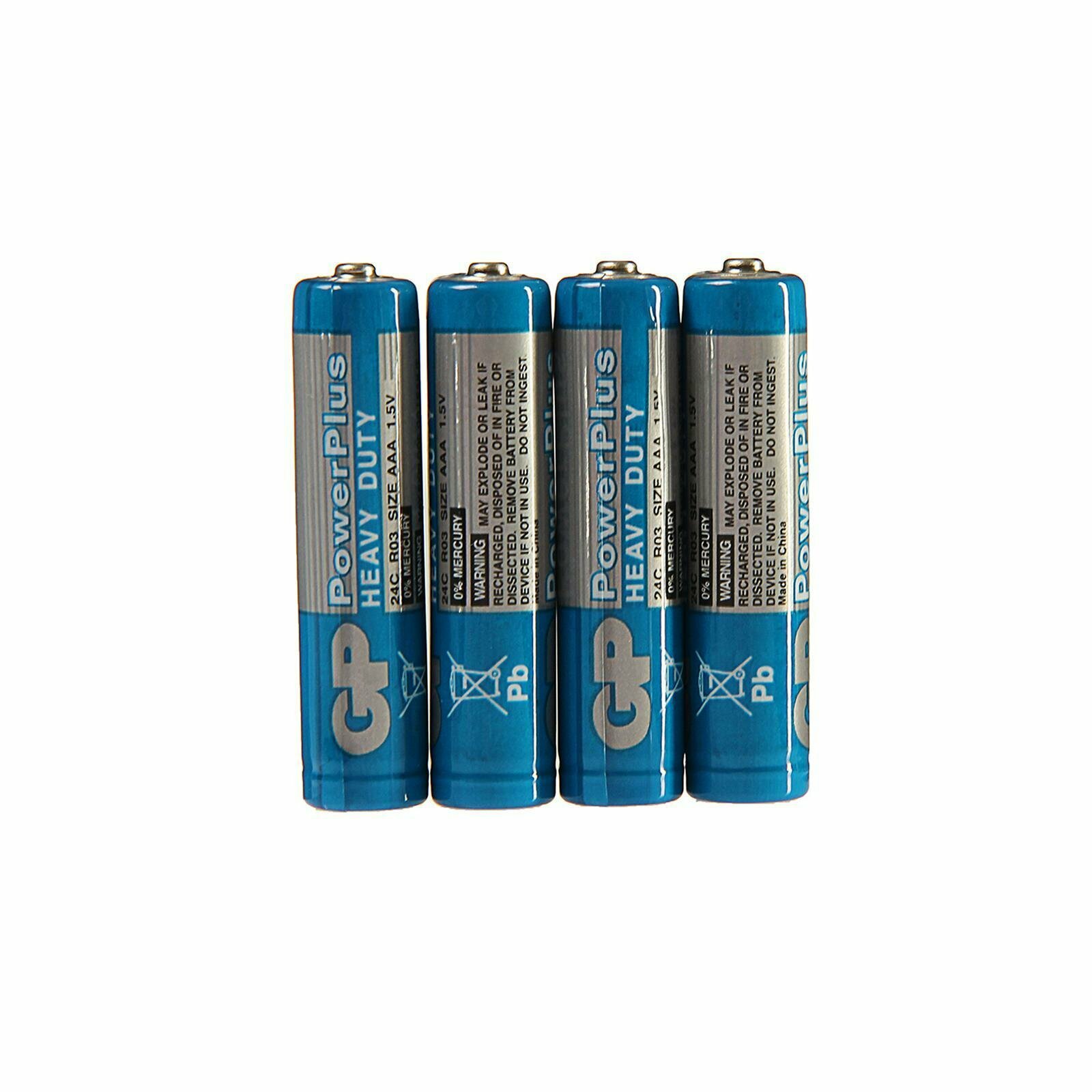 Батарейка солевая GP PowerPlus Heavy Duty, AAA, R03-4S, 1.5В, спайка, 4 шт. 1457175