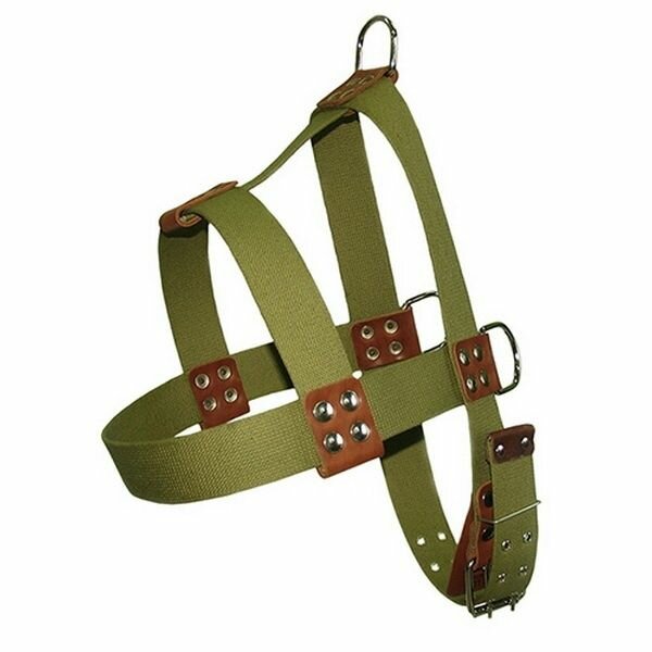 Шлейка Наша ручная работа средняя брезентовая № 45, цвет зеленый