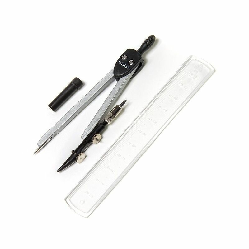 Готовальня Alingar 3 предмета, пластиковый футляр