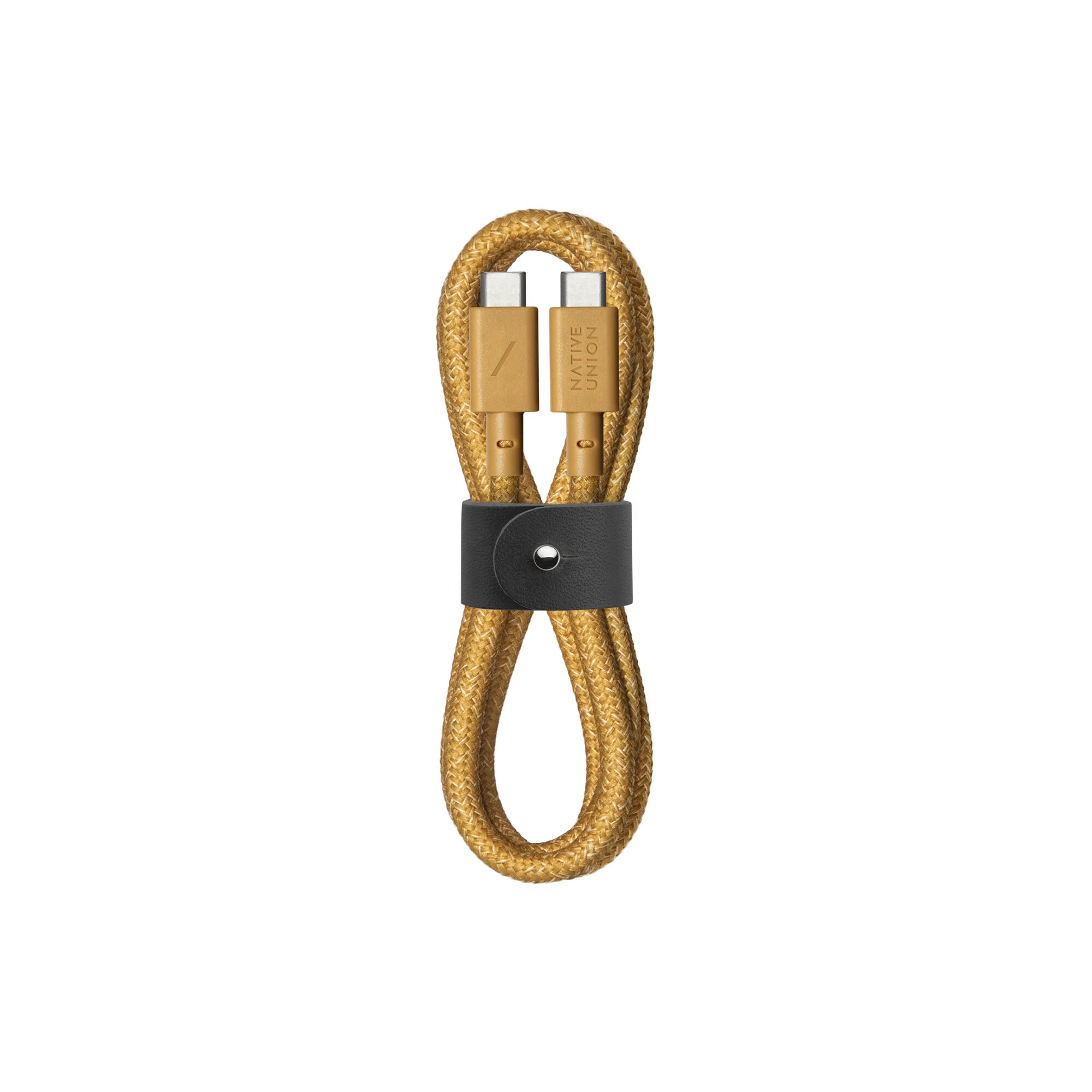 Кабель зарядный NATIVE UNION BELT CABLE TYPE-C, USB-C/USB-C, быстрая зарядка 60W, длина 1,2 м, цвет: крафт