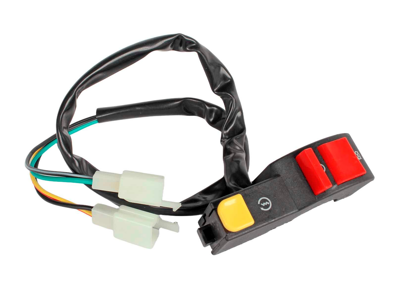 Переключатель руля питбайк кнопка стоп двигатель и стартер (правый)