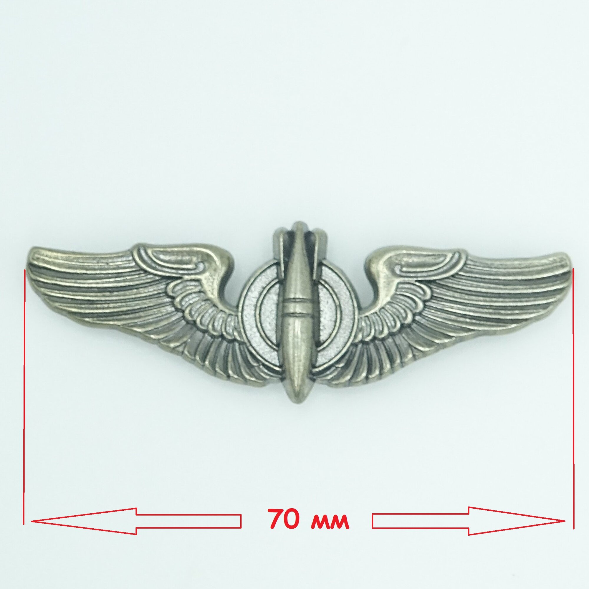 Накладка винтовая латунь, фурнитура Бомбардировщик , 23х70 мм, Серебристая