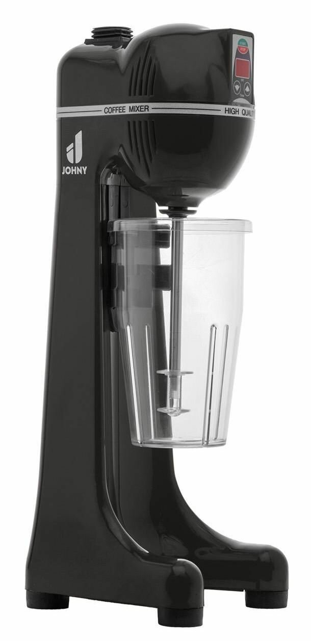 Миксер для молочных коктейлей JOHNY AK/2-2TA TIMER ECO черный, 1 л, 2 скорости, 170х175х465 мм