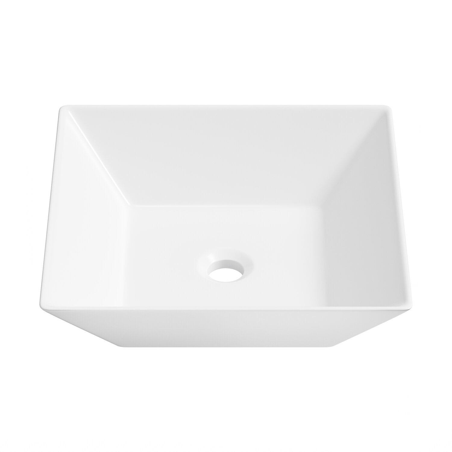 Накладная раковина в ванную комнату Lavinia Boho Bathroom Sink 33311114: квадратная раковина, ширина умывальника 42 см, цвет глянцевый белый