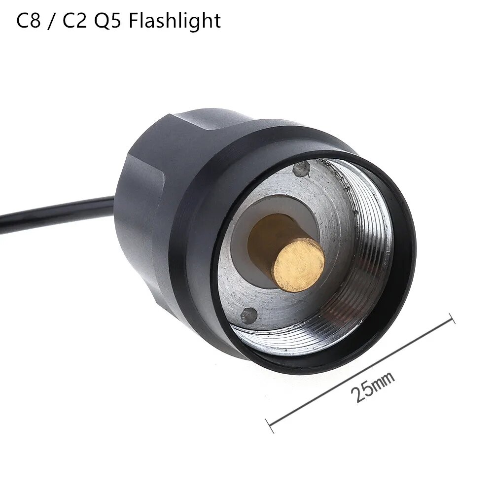 SecurityIng Переключатель давления 2 кнопки для фонарика C8 C2 Q5 Flashlight