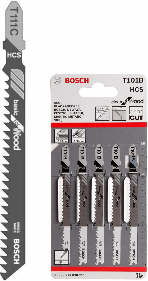 Пилки для лобзика T111C