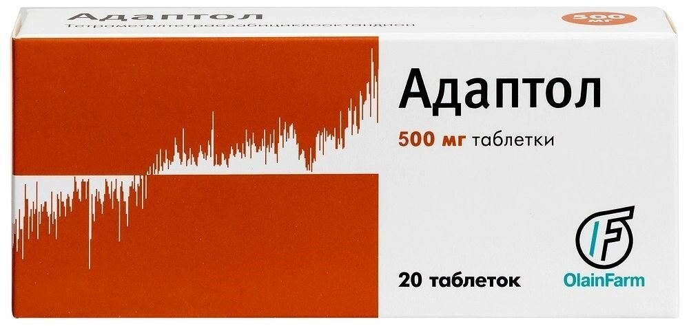 Адаптол, таблетки 500 мг, 20 шт.