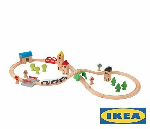 Железная дорога лиллабу икеа (LILLABO IKEA), 45 предметов, разноцветный