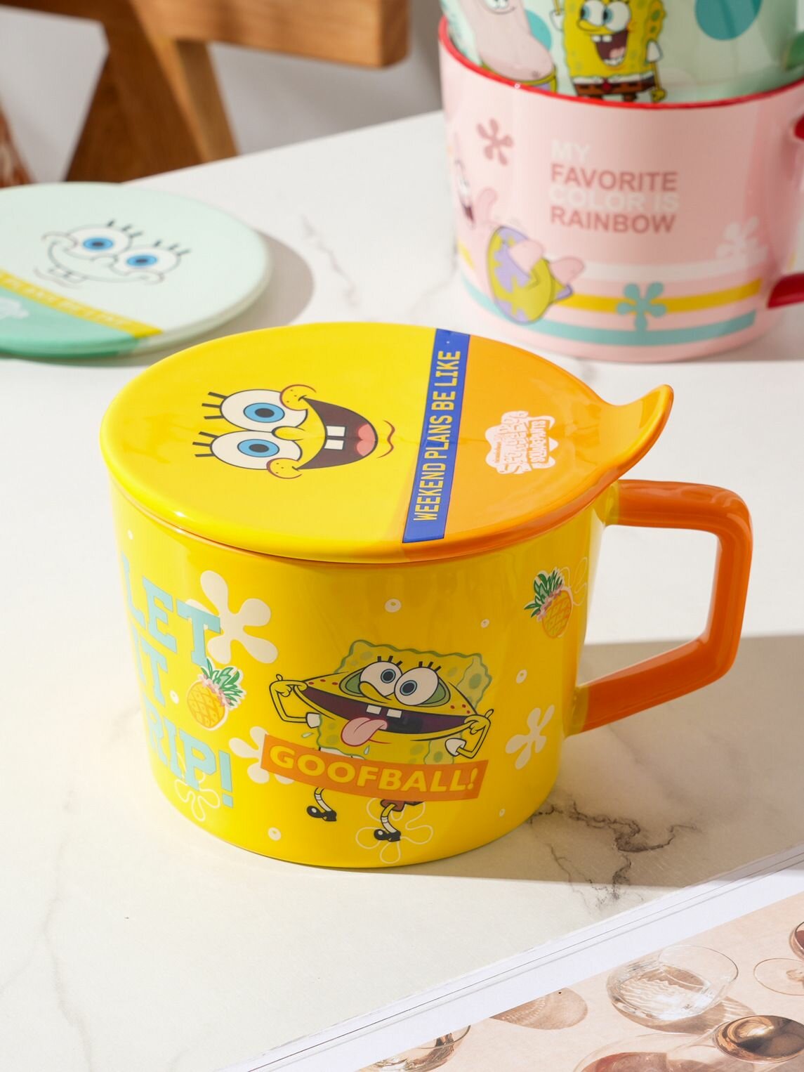 Посуда супница для заваривания лапши, супа, вока 1000 мл в подарочной коробке