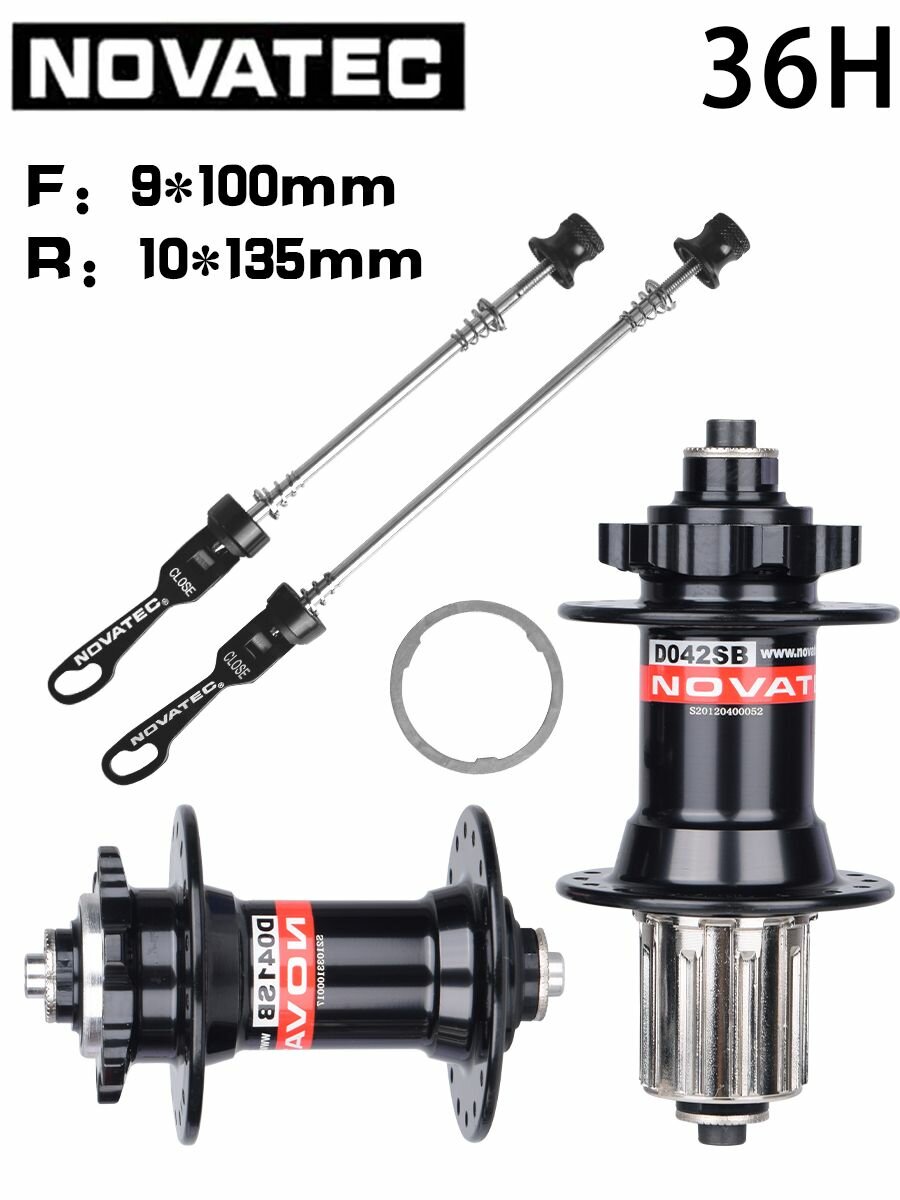 Эксцентрик для велосипеда Novatec D041SB D042SB ступица с герметичными подшипниками для MTB и горного велосипеда 28H 32H 36H черный красный