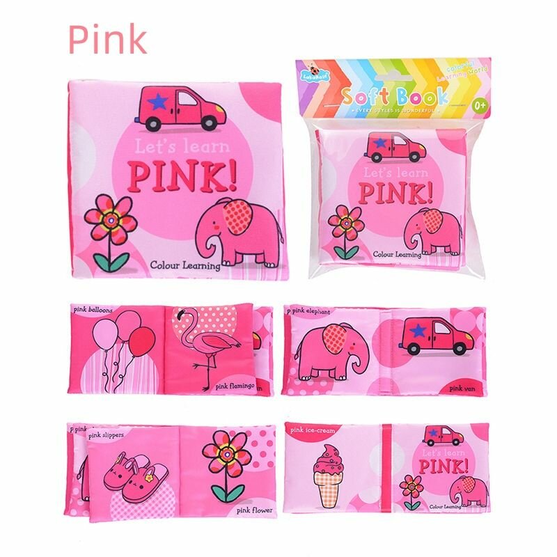 Мягкая тканевая книжка, для новорожденных, для детей 0-36 месяцев, образовательная игрушка