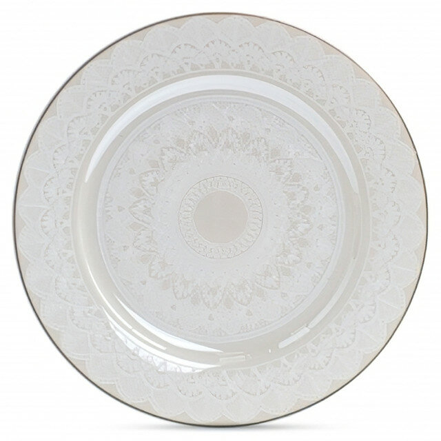 Тарелка FIORETTA White Lace 21см десертная фарфор