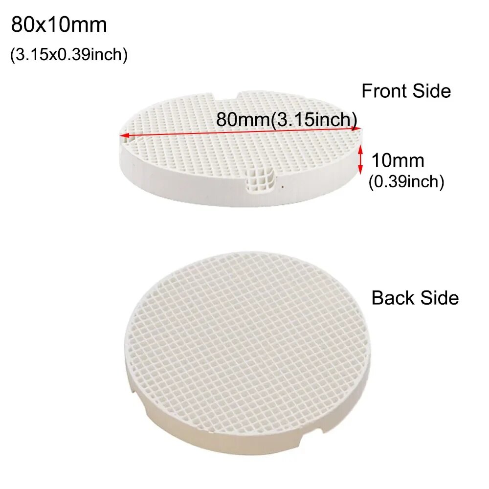 Керамическая сотовая пластина для газовых плит Round 80x10mm