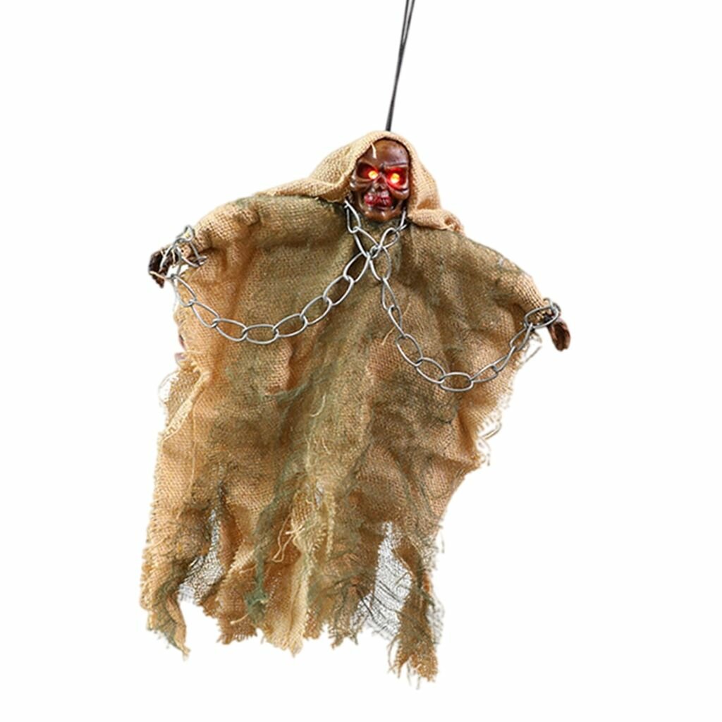 Скелет ведьмы с подсветкой глаз, Желтый