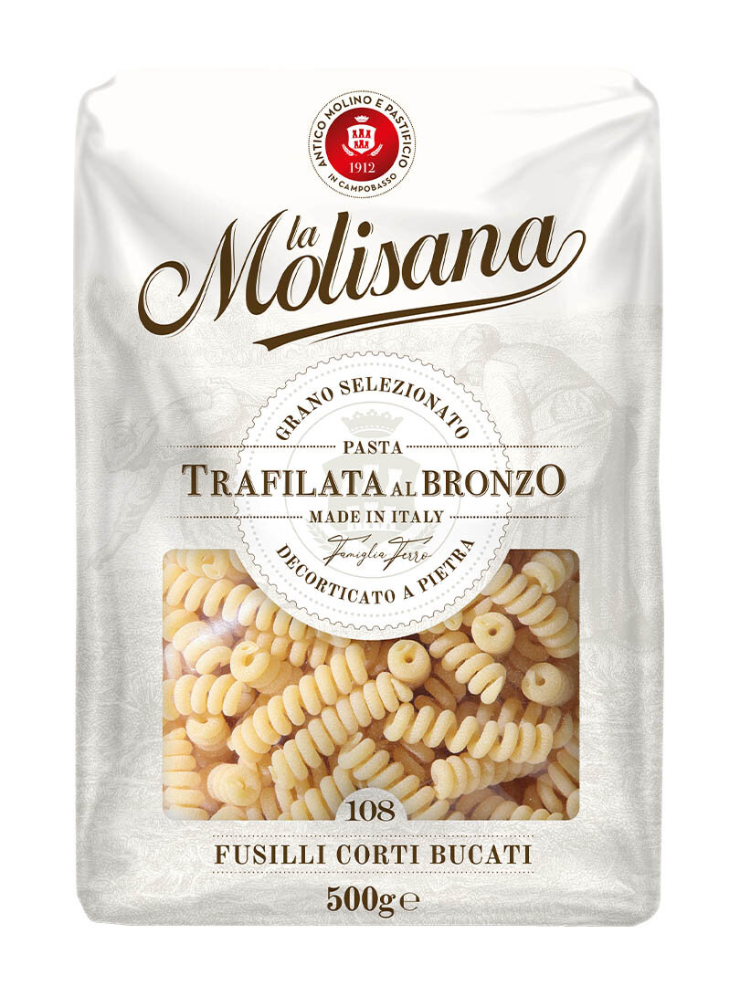 Макароны La Molisana Пружинки (спирали) Fusilli Corti Bucati из твёрдых сортов пшеницы № 108, 450 г